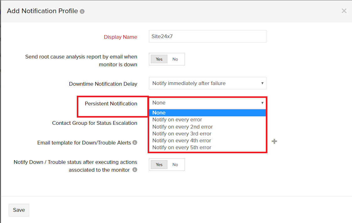 Configure Notification Profiles
