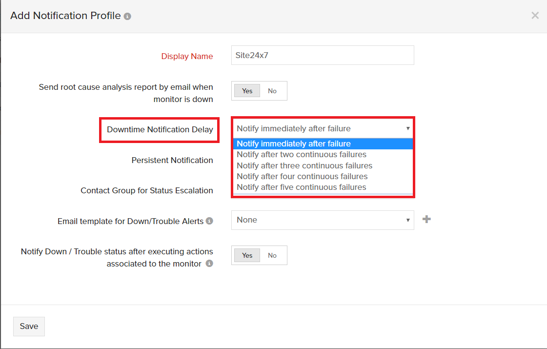 Configure Notification Profiles